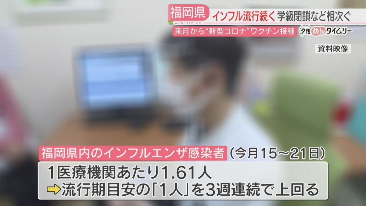 「新型コロナ」65歳以上対象の市町村の定期接種は10月から 「インフル」は流行続く 福岡（2025年9月25日掲載）｜FBS NEWS NNN