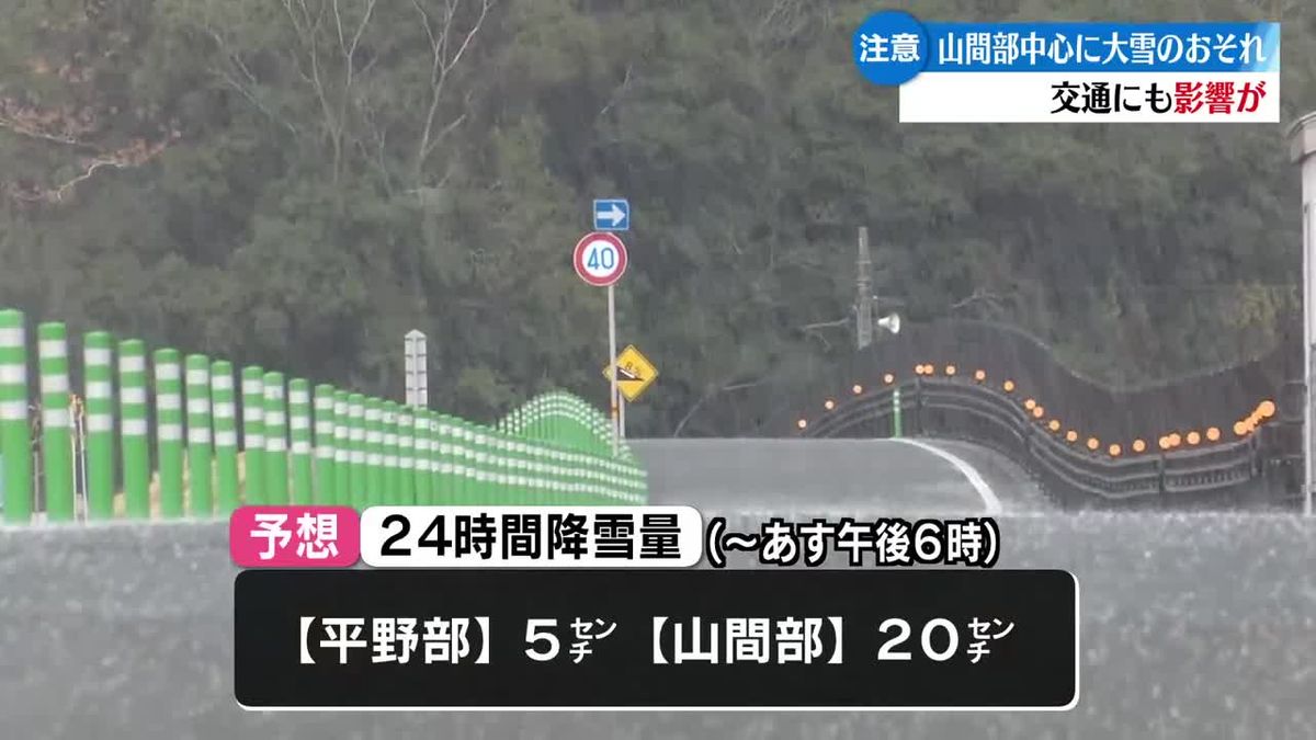 高知県内11日夜遅くにかけて山間部を中心に大雪のおそれ 交通への影響も【高知】（2026年1月11日掲載）｜RKC NEWS NNN