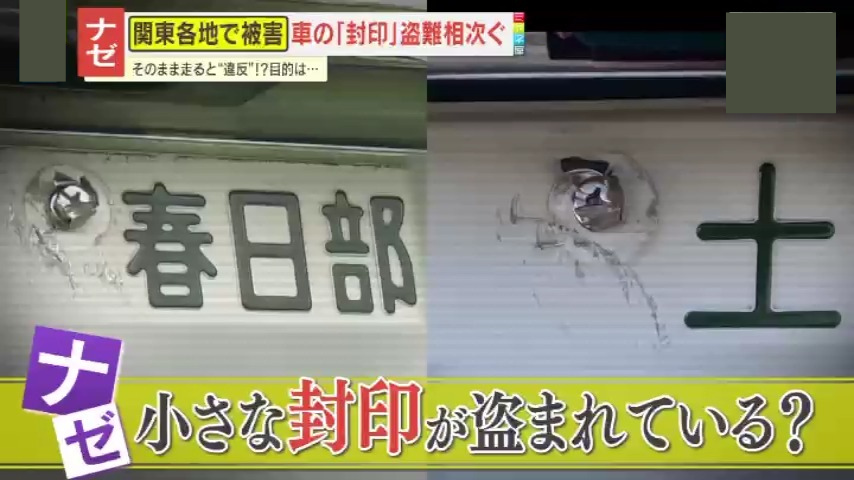 【困惑】車のナンバーの「封印」盗難相次ぐ…取材中“被害に気付かず走行する車”も発見！違反の可能性は!?（2026年6月15日掲載）｜YTV ...
